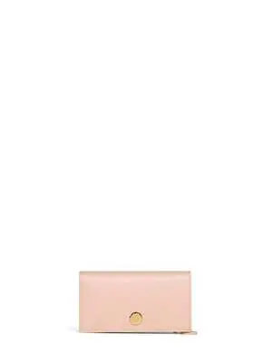 Stella McCartney Blush Pink Logo Vertical Tri-fold Wallet - Multicolor