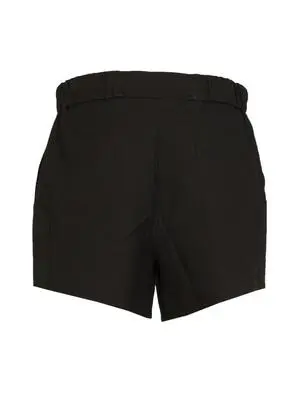 GANNI Ruffled Elastic Shorts - Black