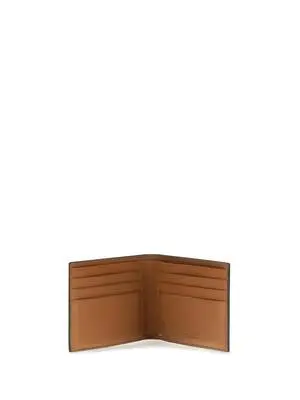 FERRAGAMO Leather Bifold Wallet With Gancini Pattern