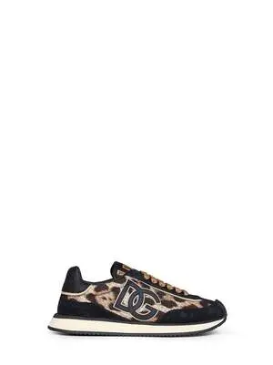 Dolce & Gabbana Leo-print Fabric Dg Cushion Sneakers - Multicolor