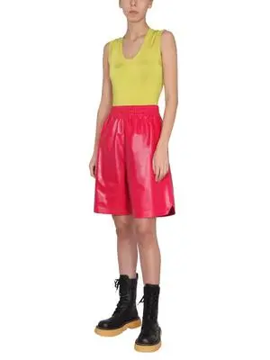 Bottega Veneta Leather Shorts