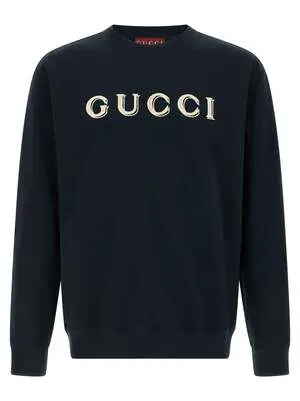 Gucci Logo Embroidery Sweatshirt - Blue