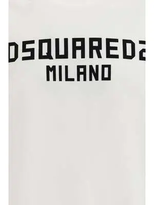 Dsquared2 T-shirt With “ Milano” Logo Printed - White