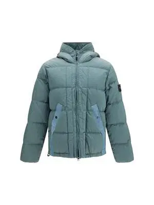 Stone Island Nylon Metal Hooded Puffer Jacket - Green