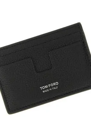 TOM FORD Hammered Card Holder - Black