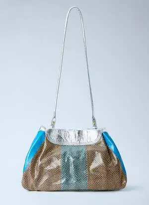 Dries Van Noten Textured Leather Shoulder Bag - Green