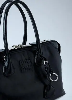 Miu Miu Leather Top Handle Bag - Black