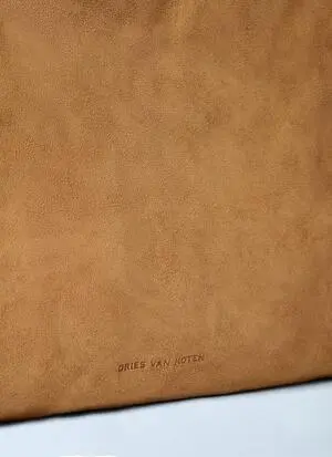 Dries Van Noten Blossom Suede Top Handle Bag