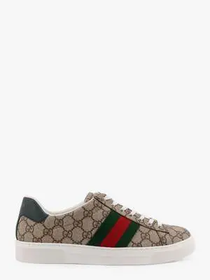 Gucci Gucci Men Low-Top Ace Gg Supreme Fabric Sneakers Multicolor