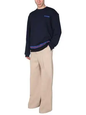 Missoni Crew Neck Sweatshirt With Embroidered Logo