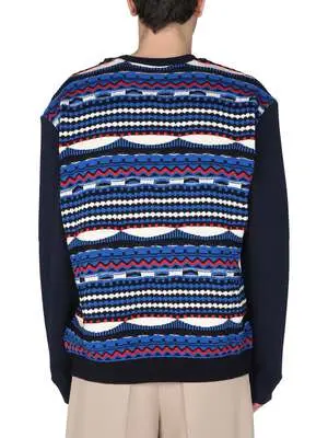 Missoni Crew Neck Sweatshirt With Embroidered Logo