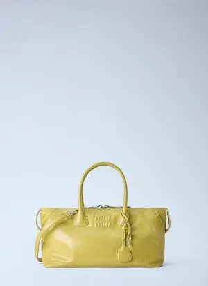 Miu Miu Leather Top Handle Bag - Yellow