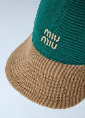 Miu Miu Logo Motif Baseball Cap