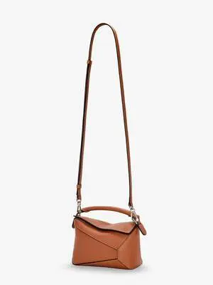 Loewe Puzzle Edge Leather Crossbody Bag - Tan