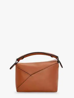 Loewe Puzzle Edge Leather Crossbody Bag - Tan