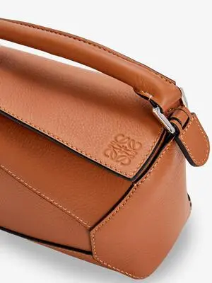 Loewe Puzzle Edge Leather Crossbody Bag - Tan