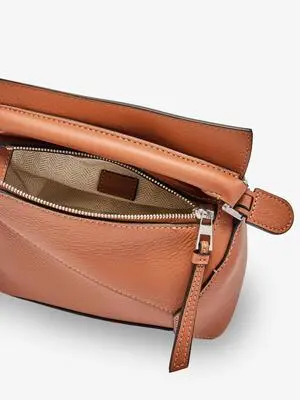 Loewe Puzzle Edge Leather Crossbody Bag - Tan