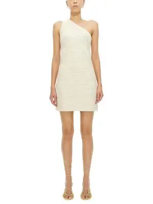 Bottega Veneta Woven Jacquard Dress - Cream