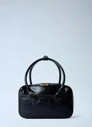 Marni Small Leather Bauletto Handbag - Black