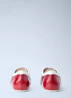 Dries Van Noten Leather Lace-up Sneakers - Red