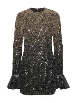ROTATE BY BIRGER CHRISTENSEN Mini Dress With Sequins - Gray