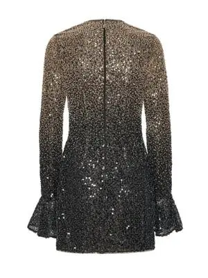ROTATE BY BIRGER CHRISTENSEN Sequined Mini Dress - Gray