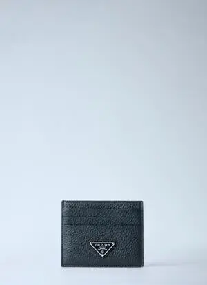 Prada Pebbled Leather Bi-fold Wallet - Black