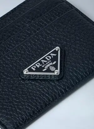 Prada Pebbled Leather Bi-fold Wallet