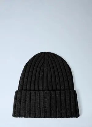 Moncler Logo Patch Beanie Hat