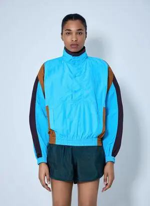 Saint Laurent High-neck Windbreaker Jacket - Blue