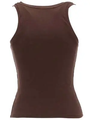 ROTATE BY BIRGER CHRISTENSEN Tank Top With Logo - Brown