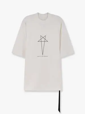 Rick Owens Cotton T-shirt With Logo On The Front - Multicolor