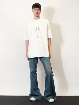 Rick Owens Cotton T-shirt With Logo On The Front - Multicolor
