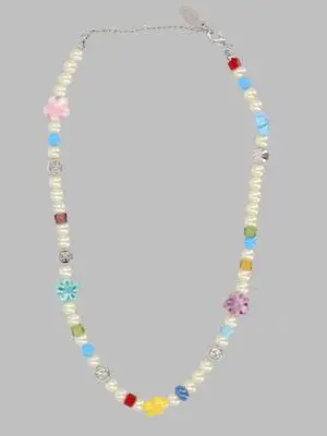 Off-White Collana Con Perline - Silver