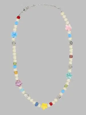 Off-White Beaded Collar Necklace