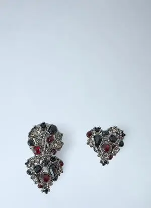 Saint Laurent Mini Favorite Heart Earrings