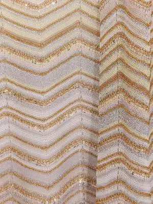 Missoni Long Chevron Motif Cardigan With All-over Sequins - Multicolor