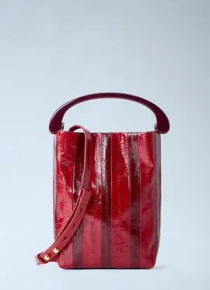 Dries Van Noten Striped Handle Handbag - Red