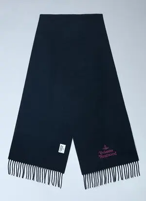 VIVIENNE WESTWOOD Embroidered Fringe Scarf