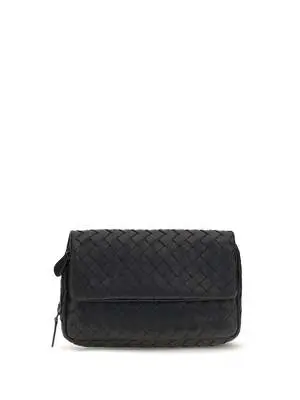 Bottega Veneta Intrecciato Shoulder Bag - Black