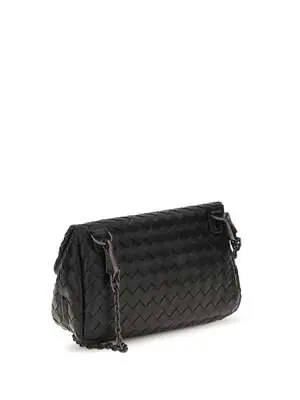 Bottega Veneta Intrecciato Shoulder Bag - Black