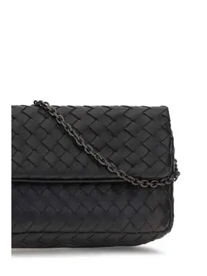 Bottega Veneta Intrecciato Shoulder Bag - Black