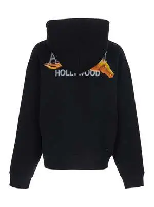 Amiri Oversized Hooded Sweatshirt With Logo - Multicolor