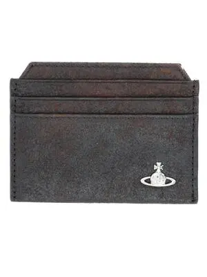 VIVIENNE WESTWOOD Card Holder With Orb Detail - Brown