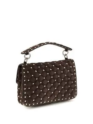 Valentino Garavani Medium Rockstud Spike Suede Top Handle Bag