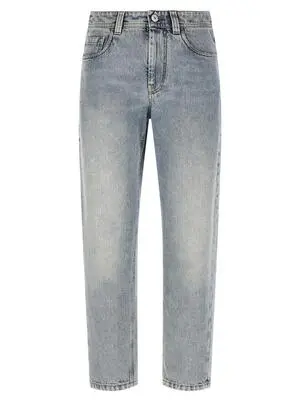 Brunello Cucinelli Baggy Tapered' Jeans - Blue