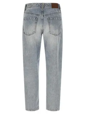 Brunello Cucinelli Baggy Tapered Jeans - Blue
