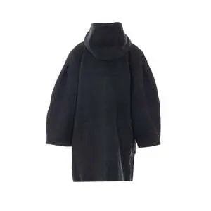 GANNI Logo Wool Peacoat