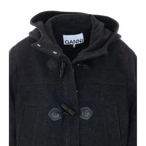 GANNI Wool Blend Peacoat