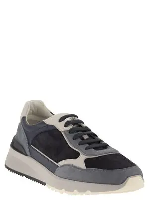 Brunello Cucinelli Multicolour Leather And Suede Runner Sneakers